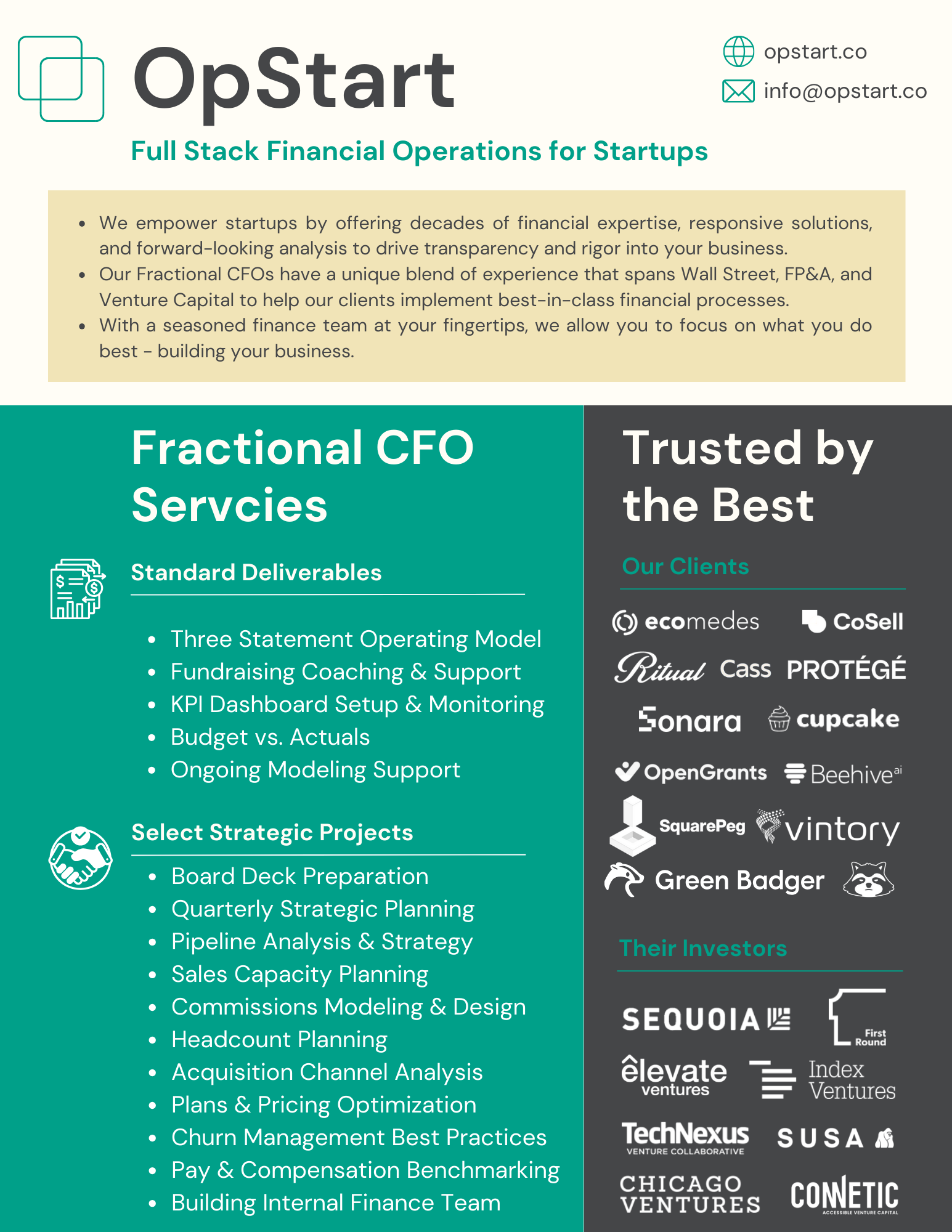Get in Touch with OpStart | Financial Operations for Startup